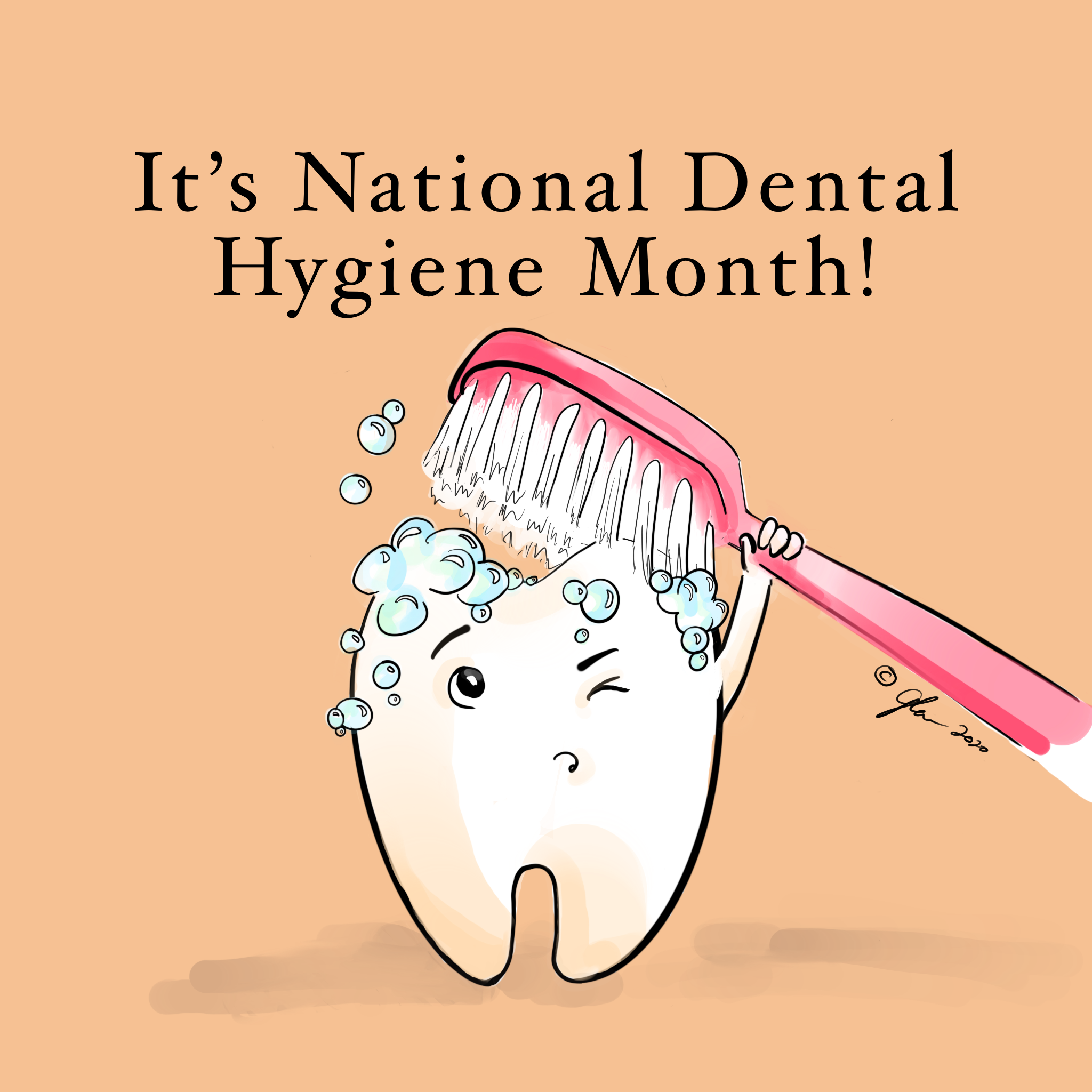 tooth brushing itself dental hygiene month - Dentistry of the Carolinas